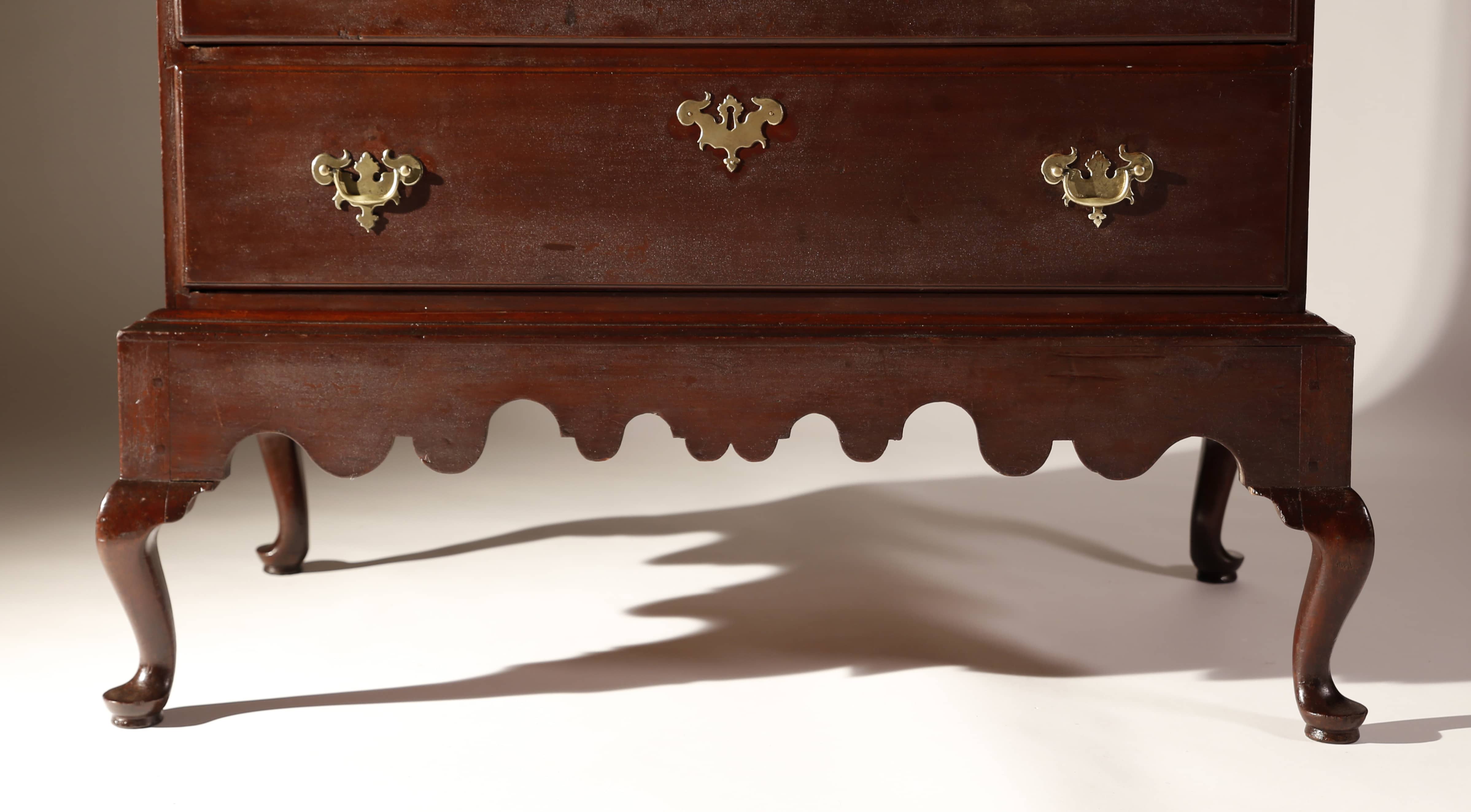 Queen Anne Chest on Chest on Frame, Wethersfield, CT - Liverant Antiques